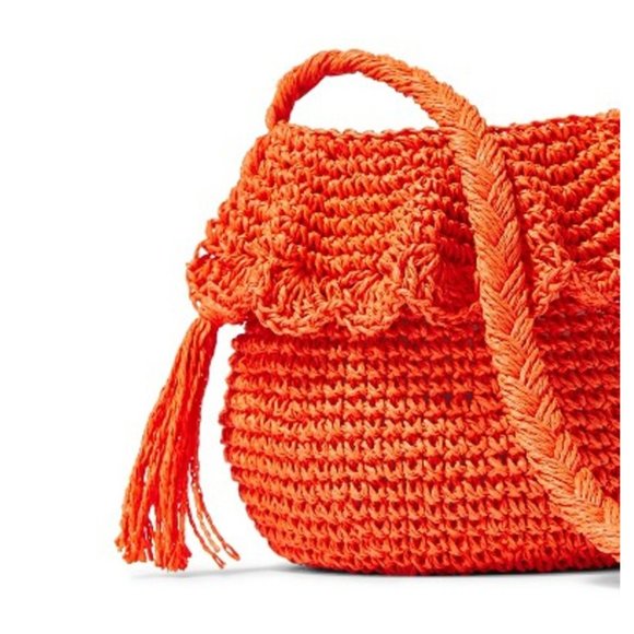 RHODE | Bags | Nwt Rhode X Target Crochet Bucket Bag Dark Orange Boho ...